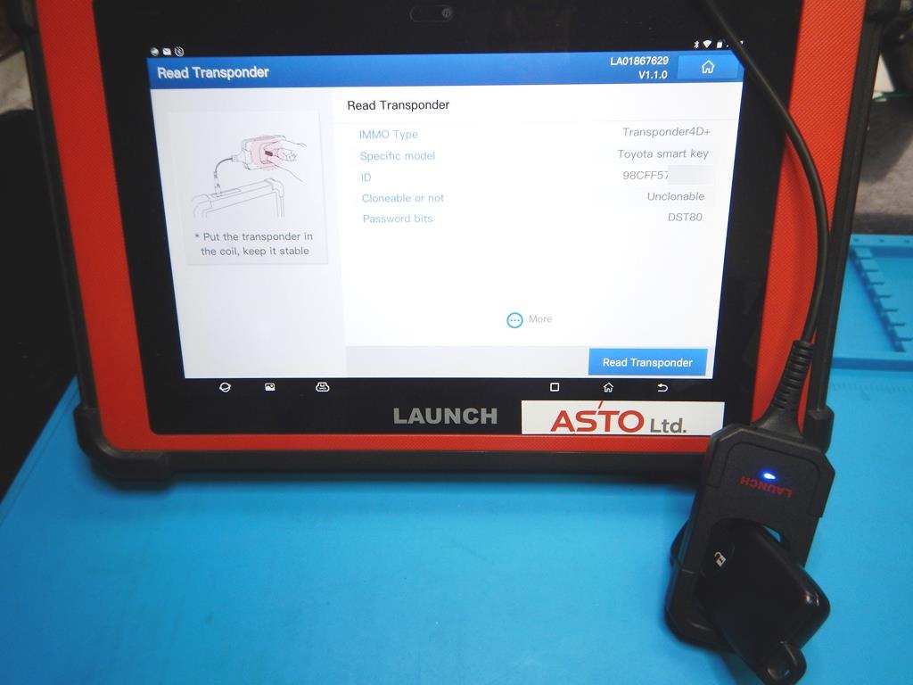 LAUNCH X431 PAD V + Key Programmer での 中古品トヨタスマートキー 初期化（ブログ） - ASTO(アスト) 公式